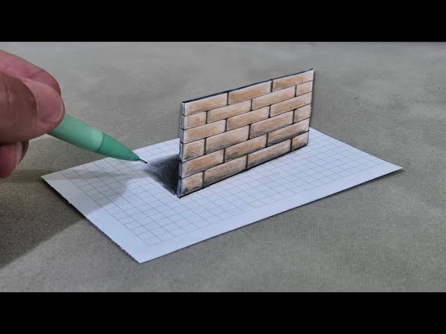 How To Draw A 3d Brick Wall