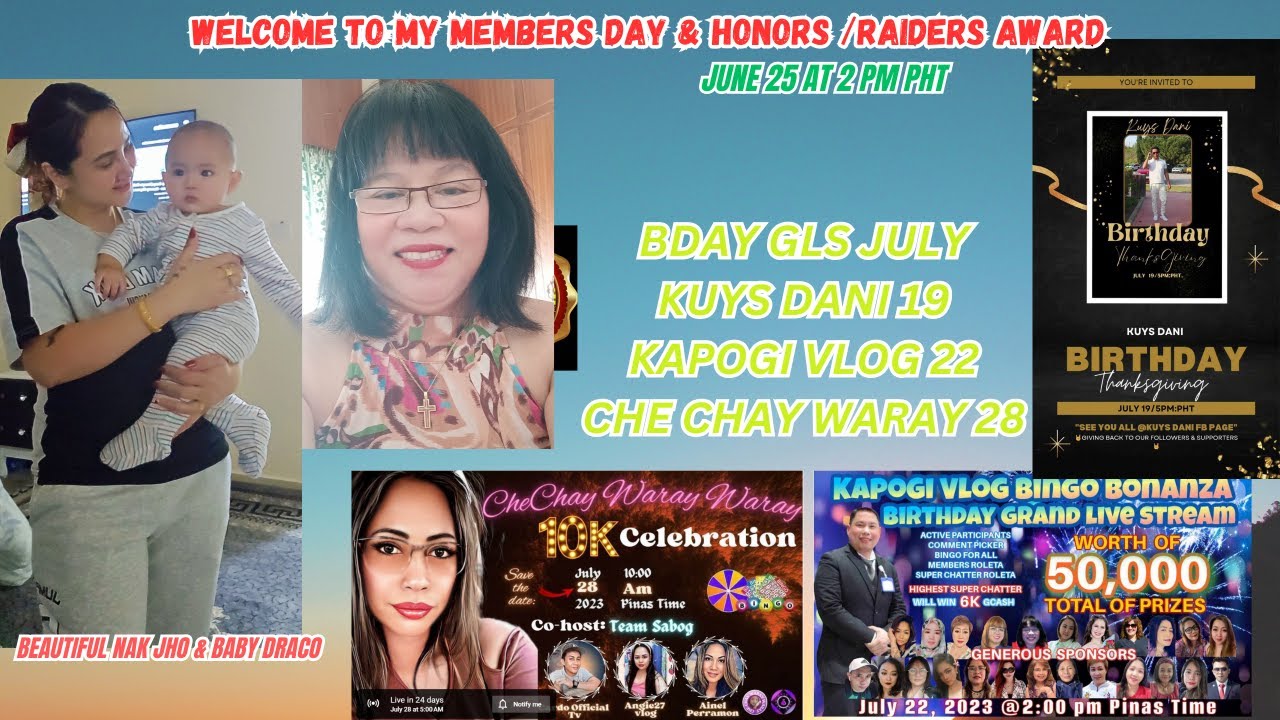 Promoting Bday GLS Kapogi 22 Kuys Dani Bday fb 19, Che Chay Waray 28 ...
