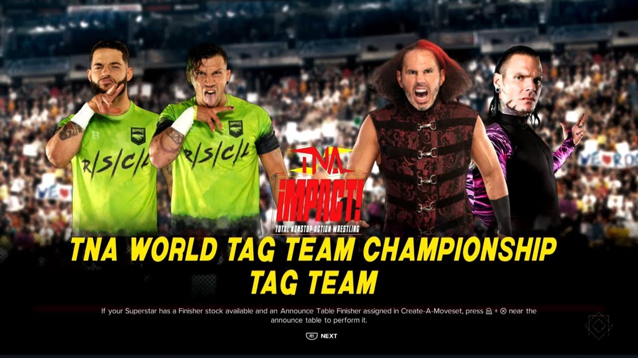 TNA/NXT Genesis 2025 The Hardys vs The Rascalz for the TNA World Tag ...