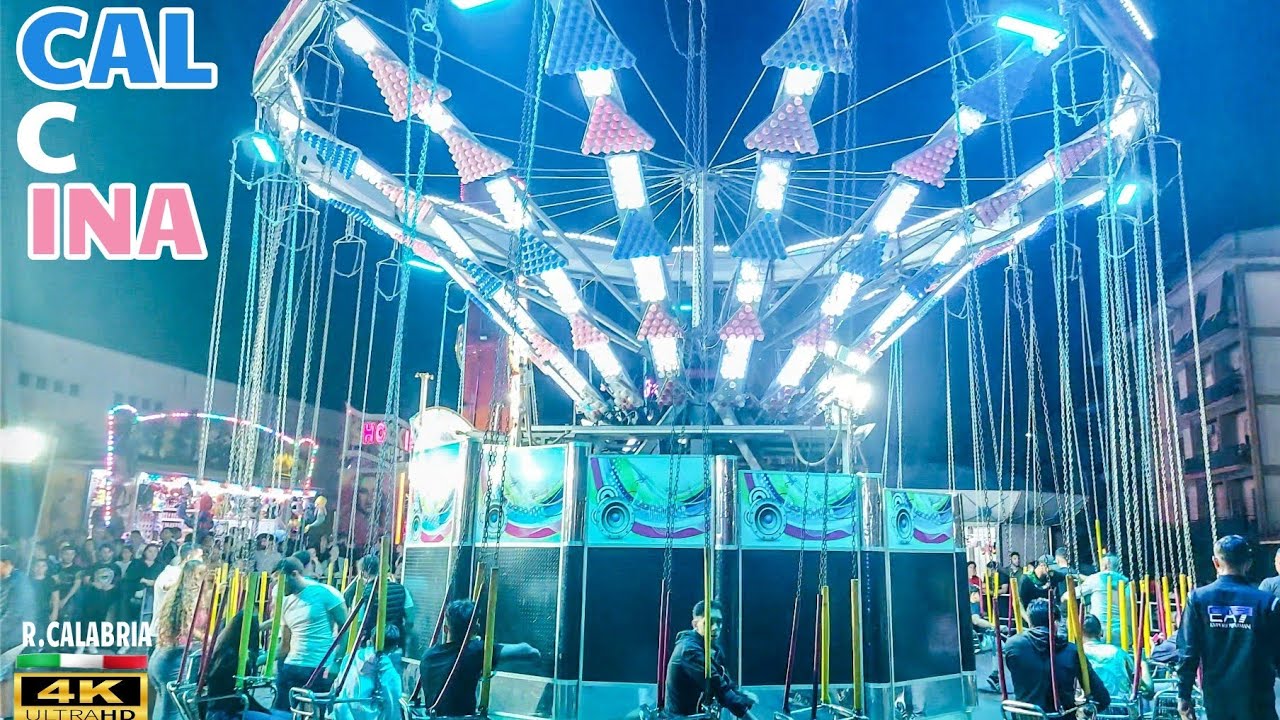 CALCINCULO Rides - Giostre 2024 🇮🇹 Reggio Calabria Lunapark 4K - YouTube