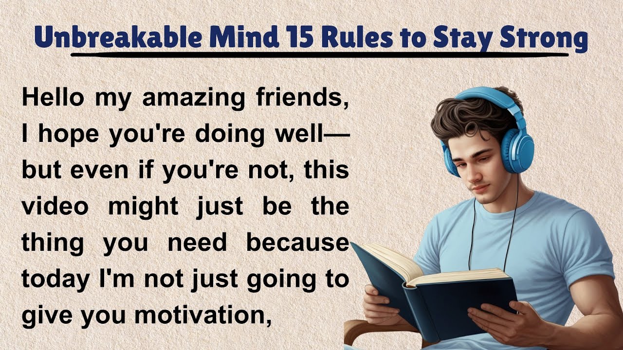 Unbreakable Mind 15 Rules to Stay Strong | Improve Your English | Graded reader - YouTube