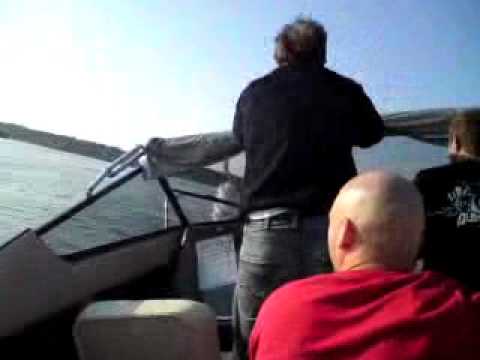 Mit dem Motorboot auf der Elbe