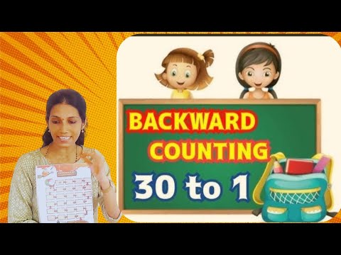 Backward Numbers / Counting Backward numbers 30 -- 1 #maths - YouTube