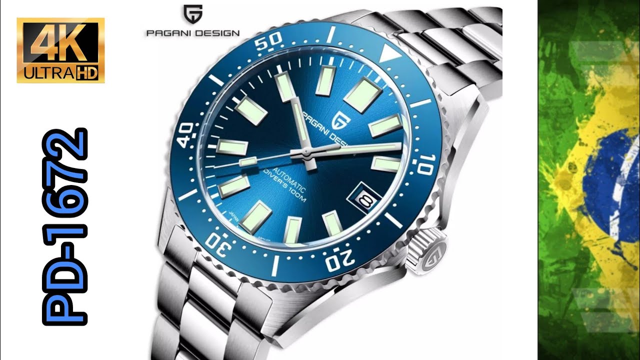 Analise relógio Pagani Design PD-1672 Azul - YouTube