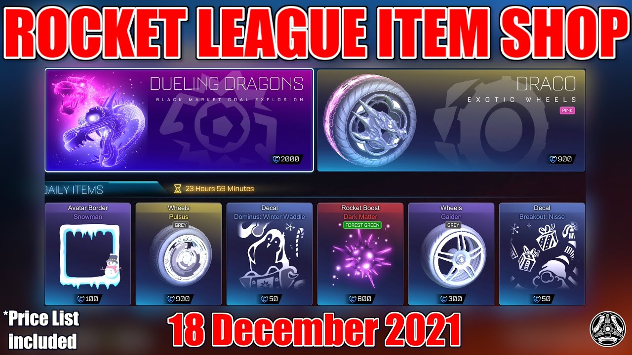 ROCKET LEAGUE ITEM SHOP | DEC-18-2021 | RL Item Shop Today - YouTube