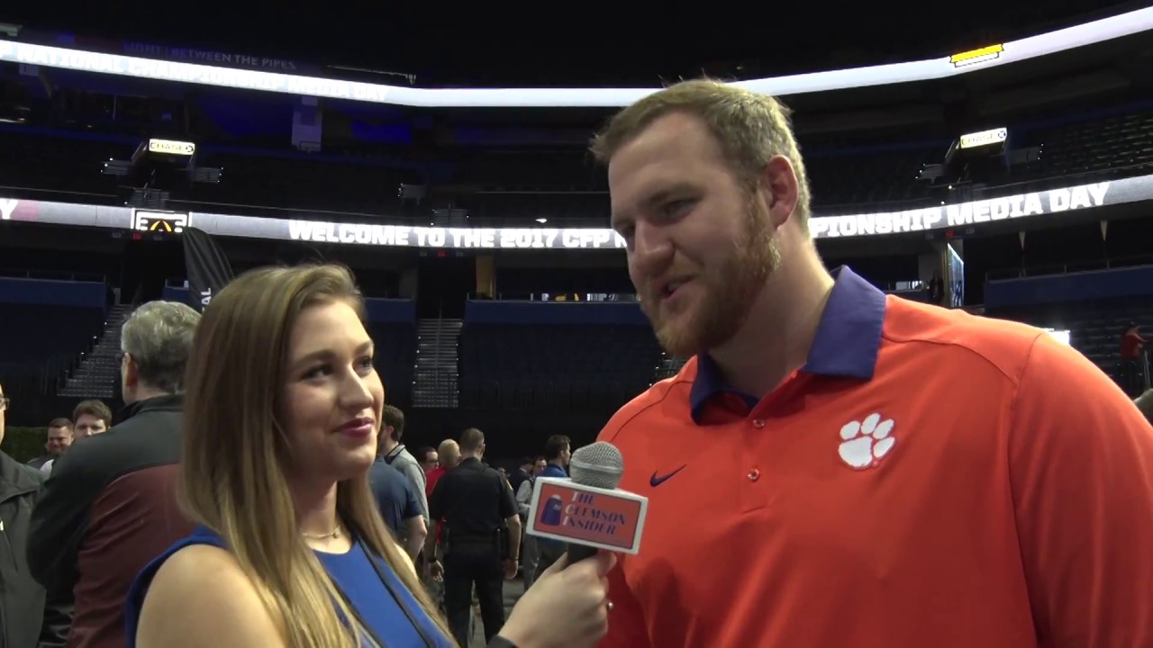 Former Clemson OL Eric Mac Lain at the National Championship Media Day ...