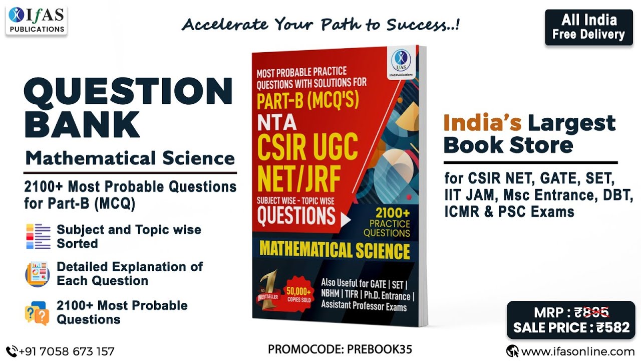 Best CSIR NET Mathematical Science PYQ Solution Book | With Detailed ...