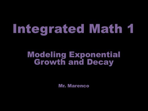 IM1 - Modeling Exponential Growth and Decay - YouTube
