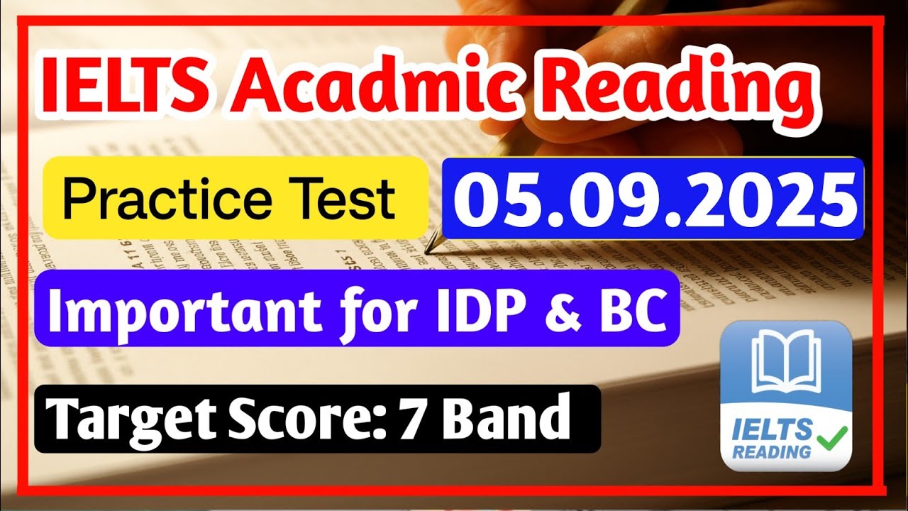 IELTS Reading Practice Test 2025 With Answers | 05.09.2025 | IELTS ...
