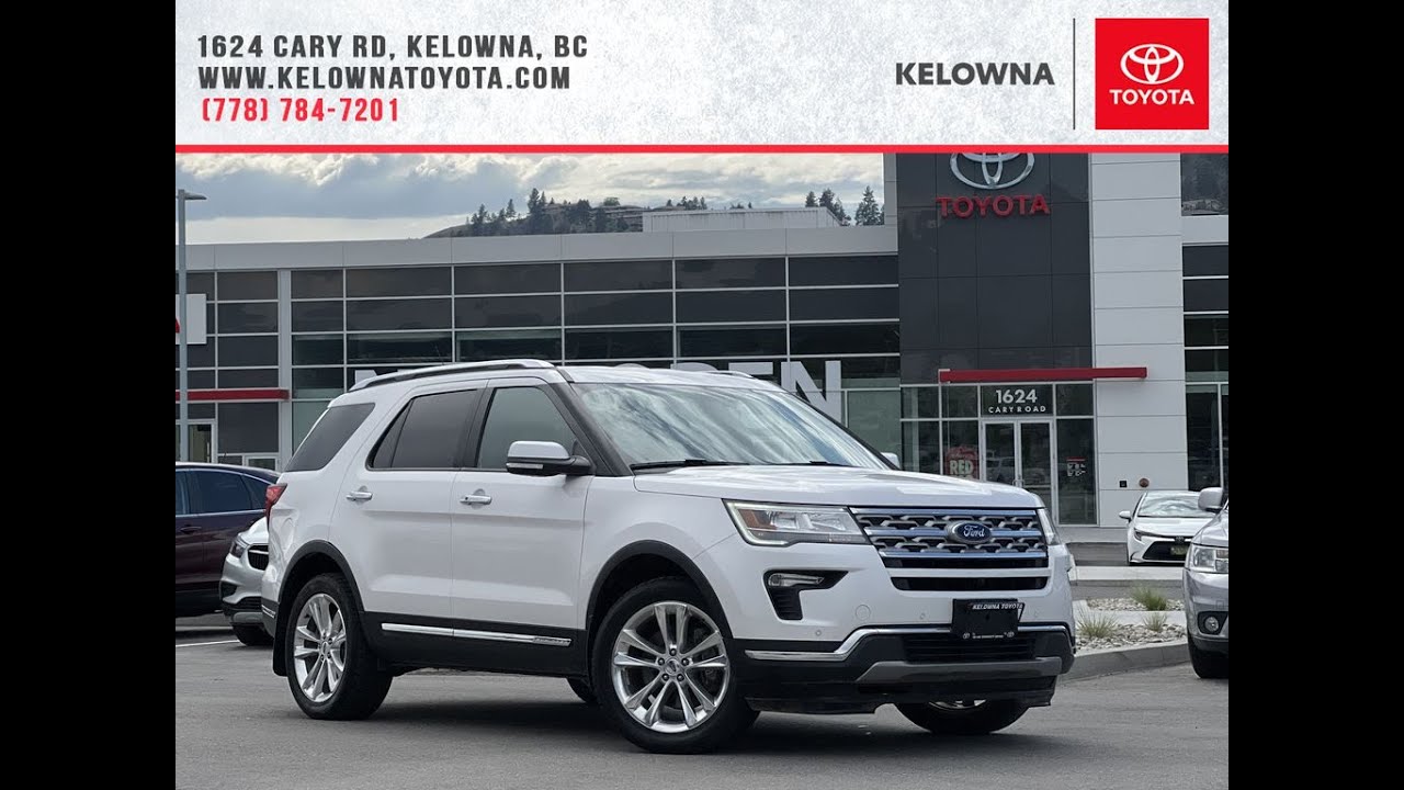 White 2019 Ford Explorer Limited Review Kelowna BC - Kelowna Toyota ...