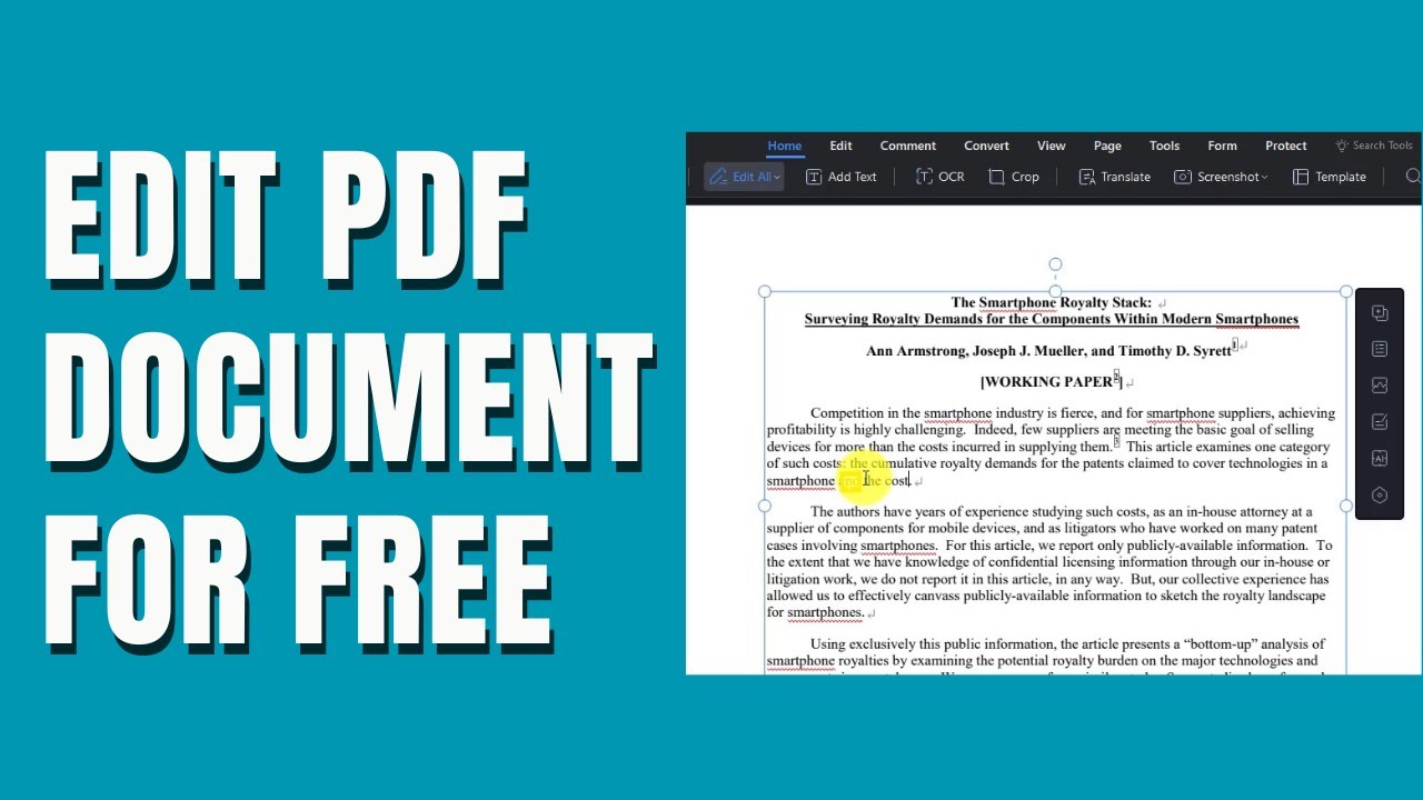 How To Edit PDF Document For Free YouTube How To Edit PDF Document For Free YouTube