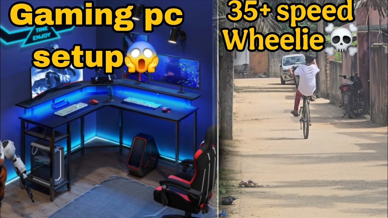 Finally Gaming Pc Setup Karliya😍 35+speed wheelie😱|Atif vlogs 12 - YouTube
