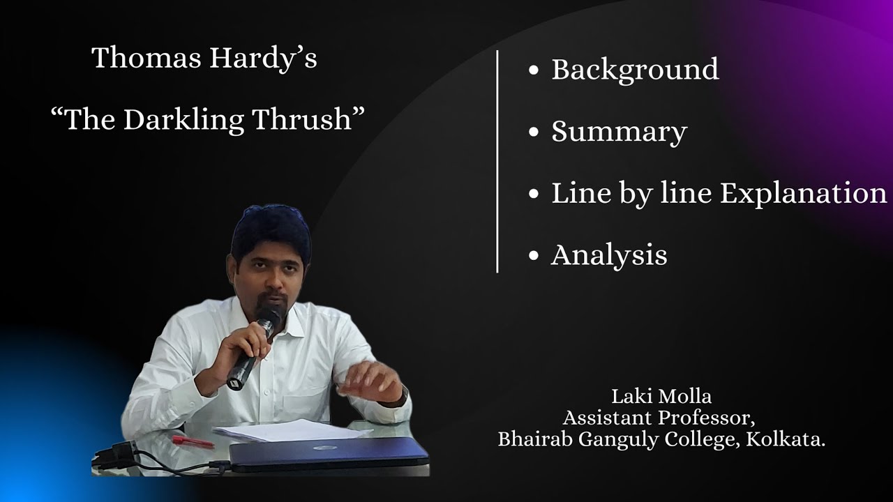 "The Darkling Thrush" by Thomas Hardy II Line by line Explanation and ...