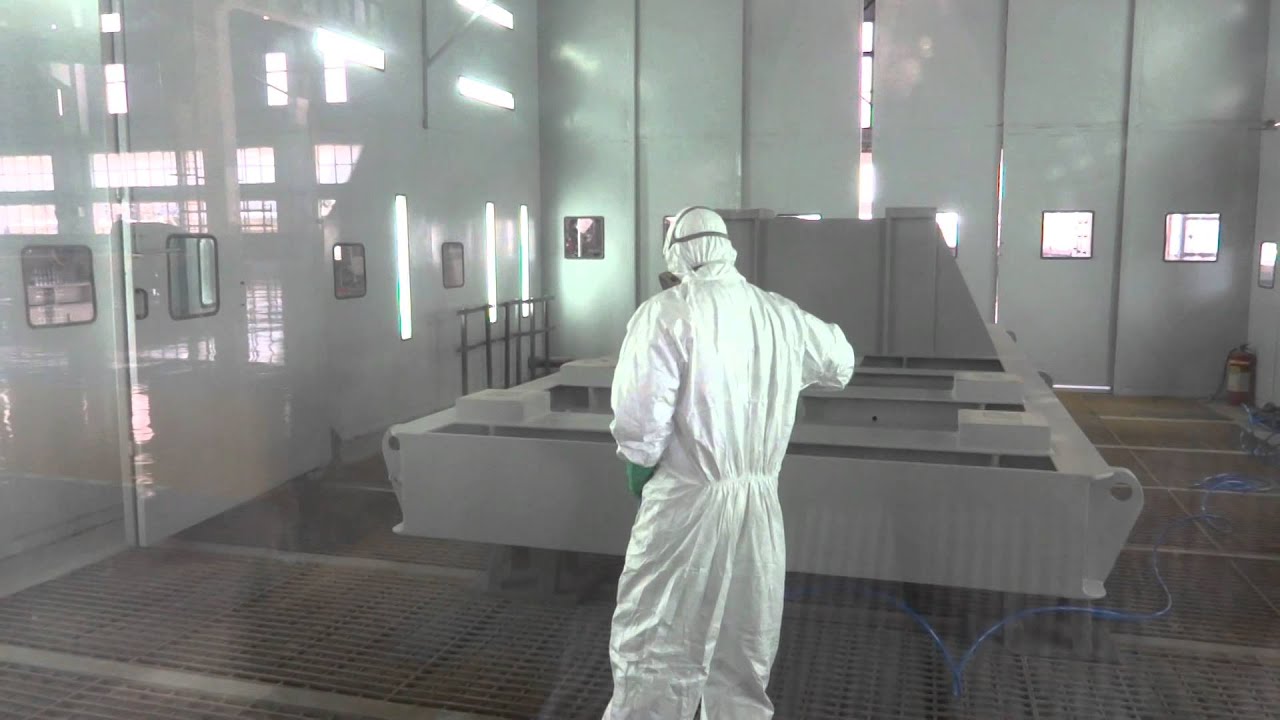 Vitech Down Draft Dry type Paint Booth - YouTube