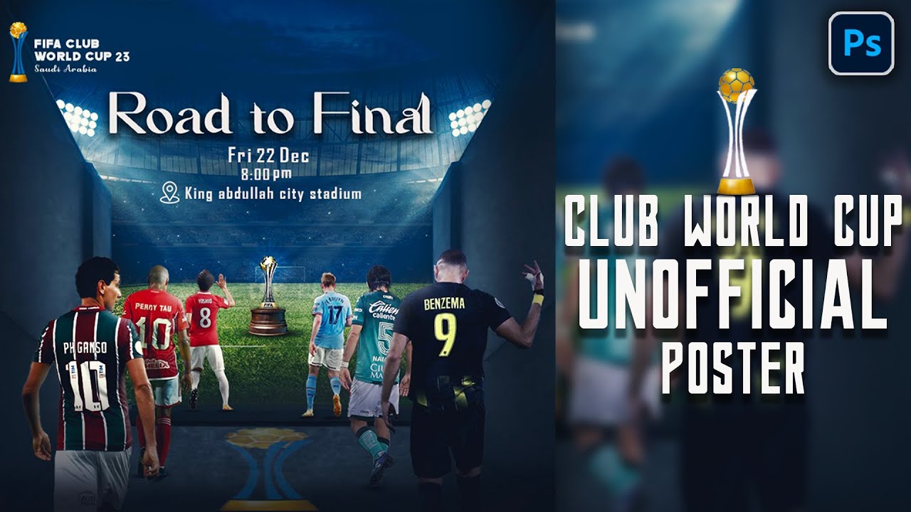 Photoshop sports design tutorial: World cup edition - YouTube