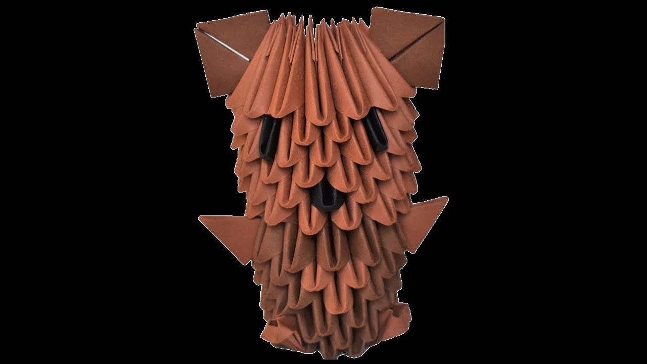 OURSON - Origami 3D - Polygone Origami - YouTube