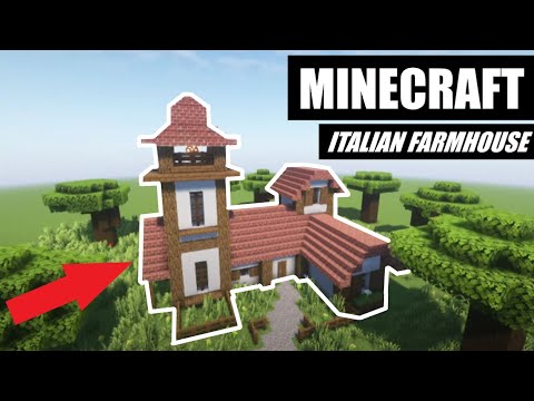 Incredible DIY Italian Minecraft Farmhouse with Tower! 🏡 - YouTube