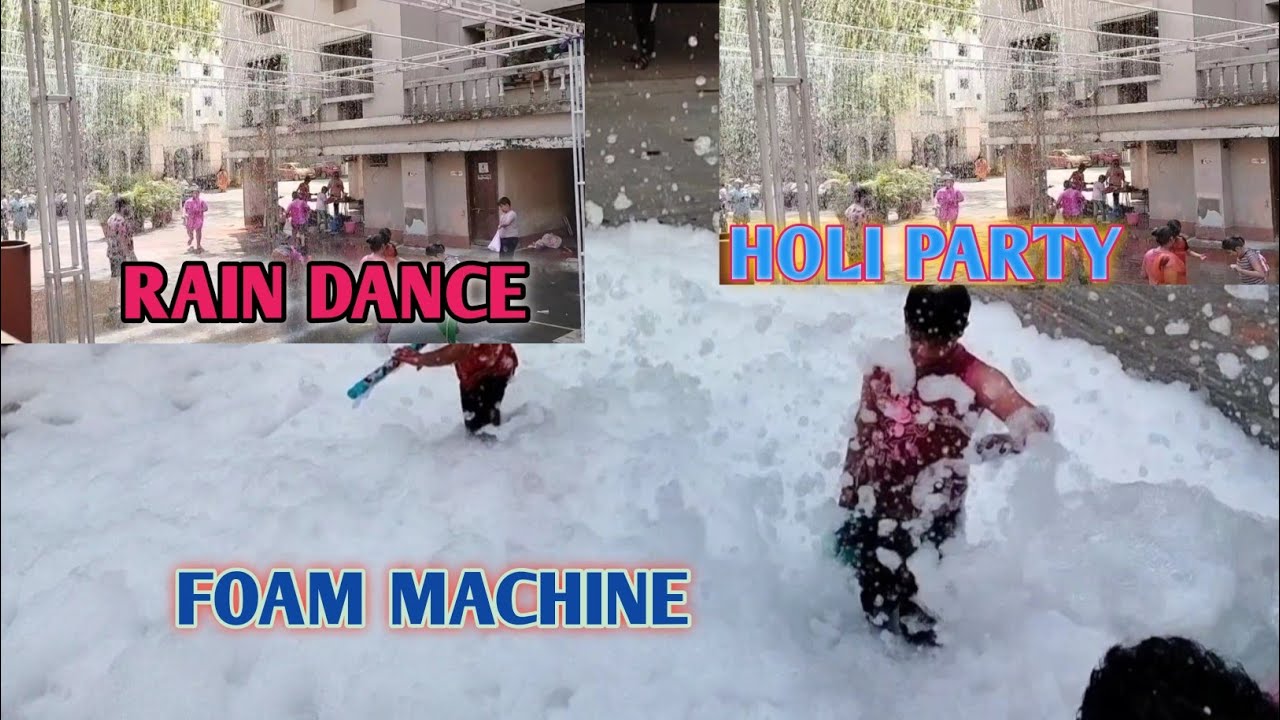 Foam Machine & Rain Dance Holi Setup call 8101631954 - YouTube