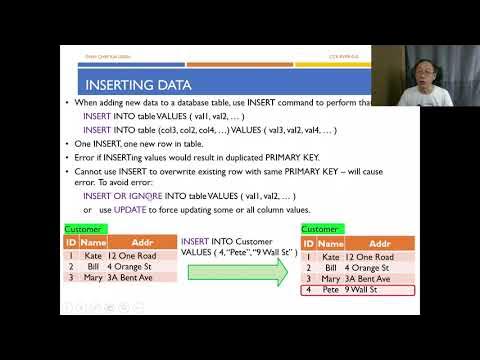 Python Programming -Database Essentials and SQL T03 - Insert, Update, Delete (Part 2/3) - YouTube
