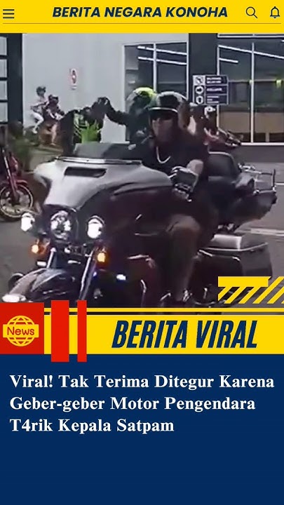 🔴VIRAL! TAK TERIMA DITEGUR KARENA GEBER-GEBER MOTOR, PENGENDARA T4RIK KEPALA SATPAM‼️#shorts ...