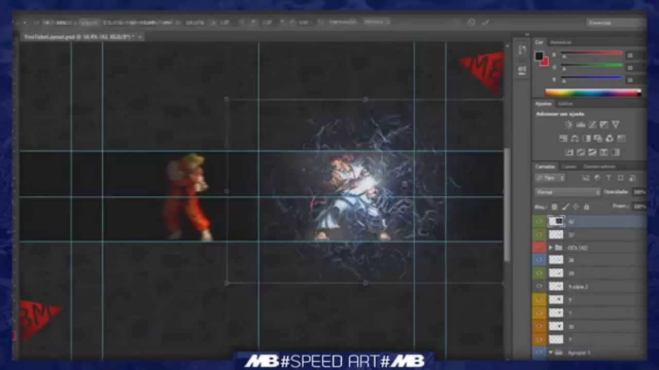 SPEED ART / BANNER STREET FIGHTER / MB #1 - YouTube