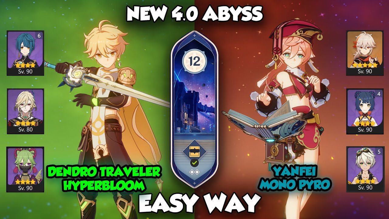 F2P C6 Dendro Traveler Hyperbloom & C6 Yanfei Mono Pyro | Spiral Abyss ...
