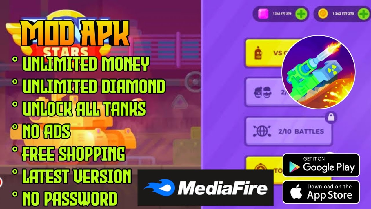 Tank Stars Mod Apk v2.6.100 || Unlimited Money & Unlock All Tanks ...
