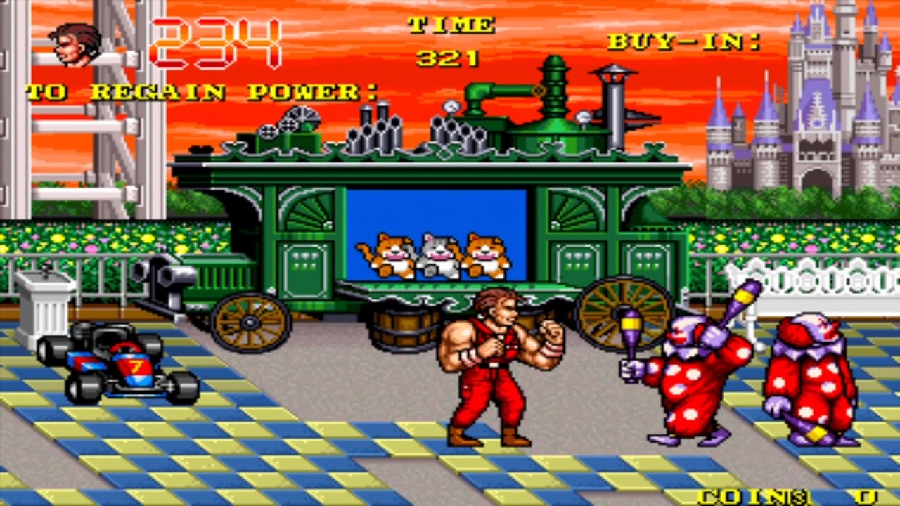 The Combatribes (ARCADE 1990) - Gameplay - THE DEMON CLOWNS - STAGE 2 ...
