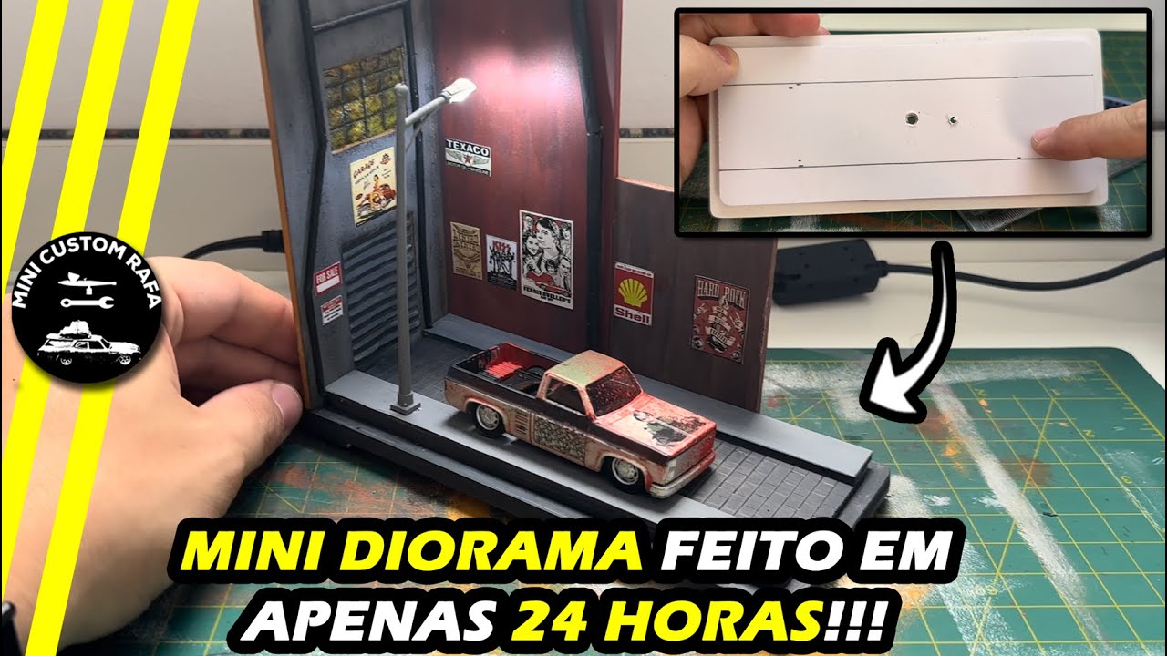 FIZEMOS UM MINI DIORAMA COM LED!!! - YouTube