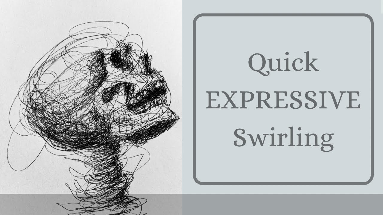 Expressive Skull Sketching with Quick Ballpoint Pen Scribbles | Watch ...