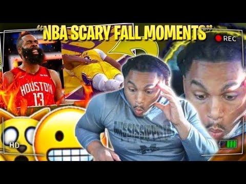 NBA SCARY FALL MOMENTS!! REACTION - YouTube