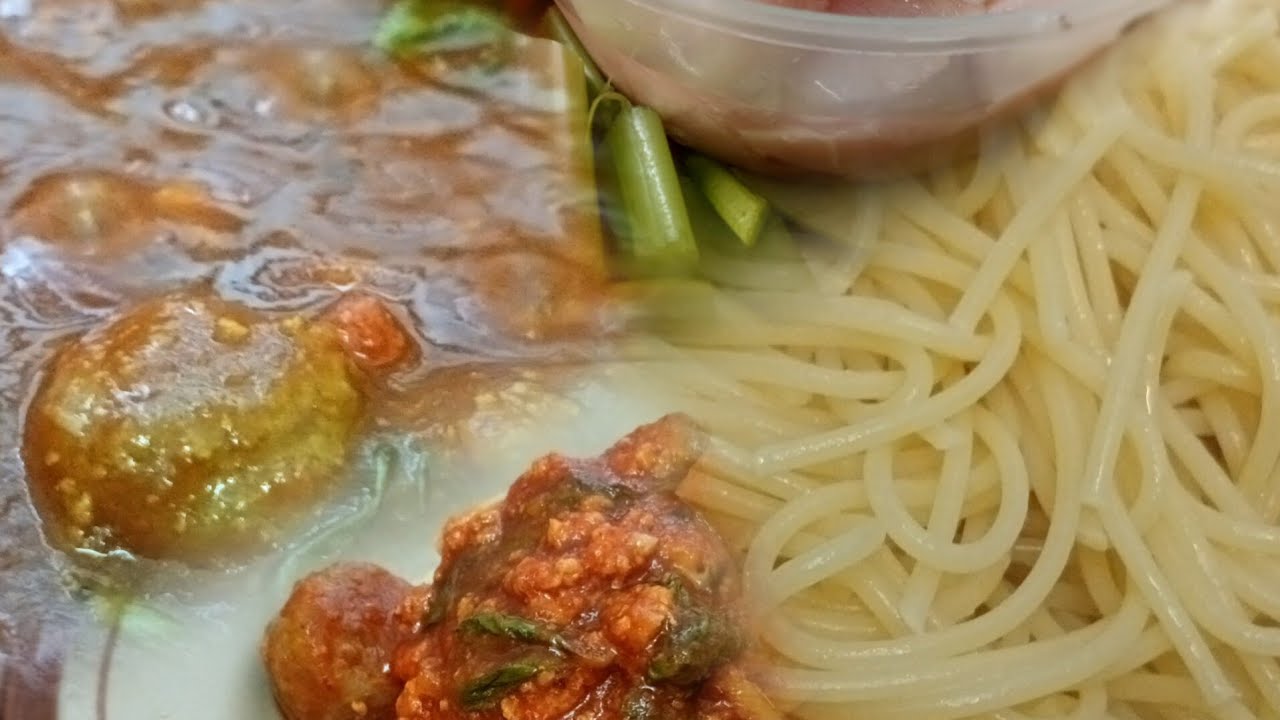 menu western spageti ayam dengan meatball. - YouTube