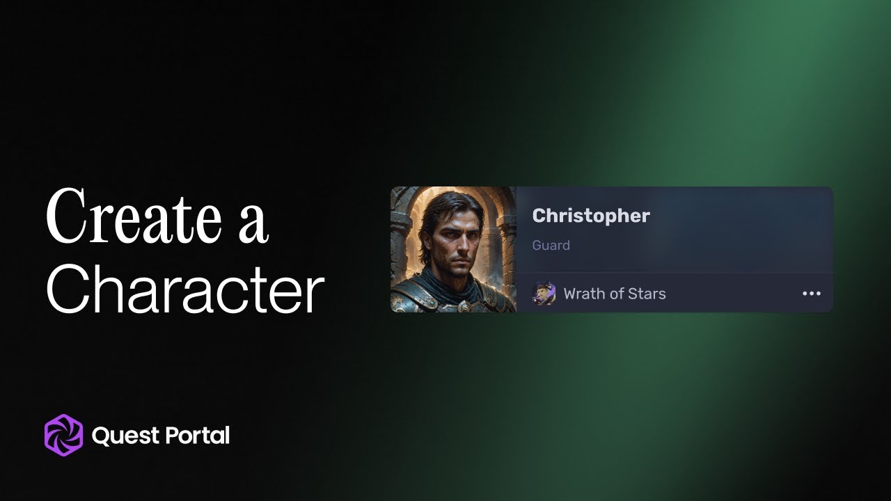 Create a Player Character - Quest Portal Quick Start Tutorial - YouTube