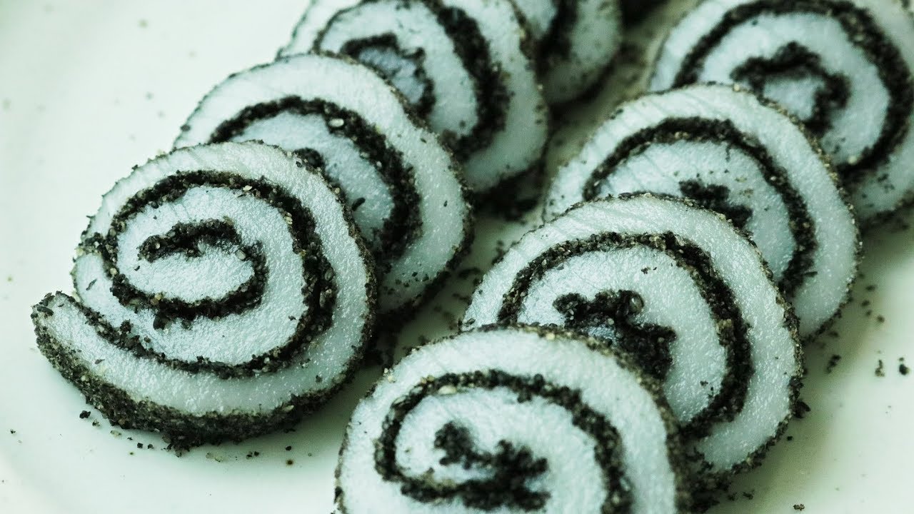 검은깨 찰떡말이 만들기 # 고소한 맛이 좋은~ Black sesame seed Chal-tteok-mari - 한식집 - YouTube