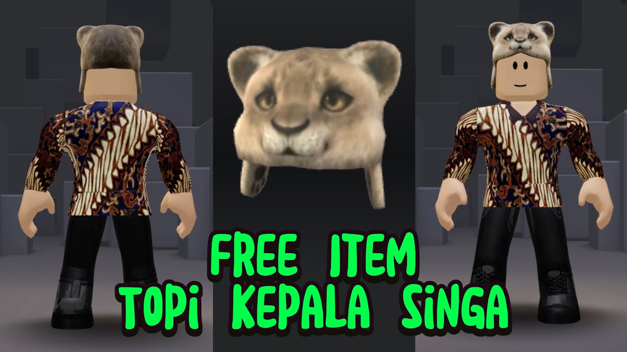 Cara Mendapatkan ITEM GRATIS TOPI KEPALA SINGA di ROBLOX 😍😍 - YouTube