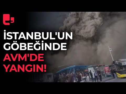 İstanbul'un göbeğinde korku dolu anlar: AVM'de yangın!