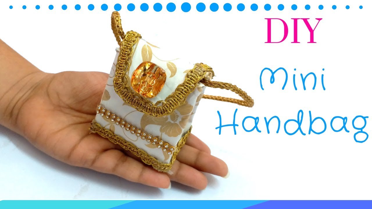 DIY Easy Miniature handbag Tutorial | Miniature Money purse making ...