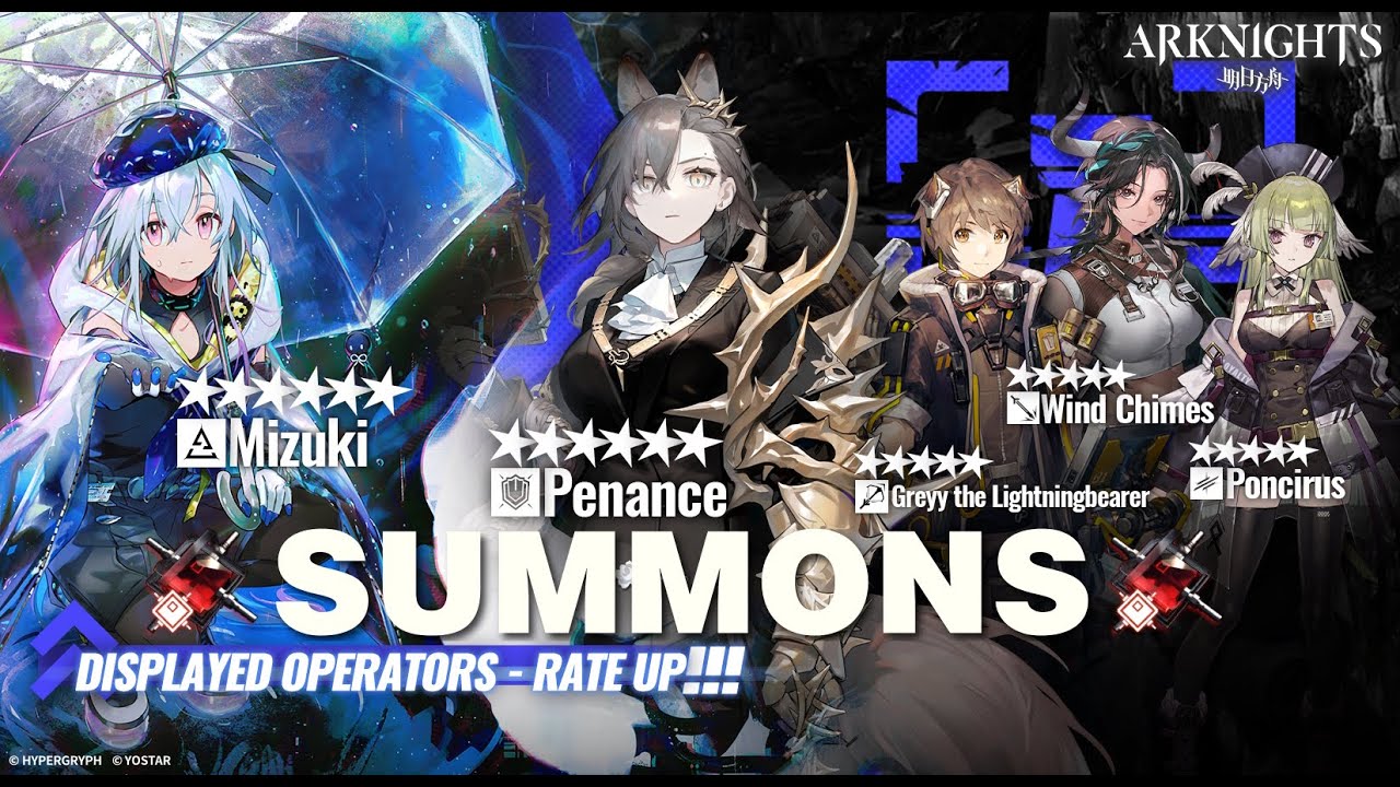 Arknights Summoning on Mizuki & Penance Banner - YouTube