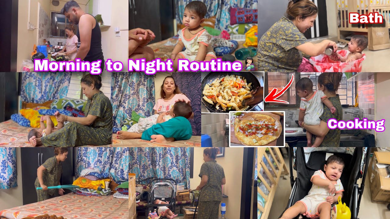 My daily morning to night routine with 6 month old baby girl👩‍👧|| Super ...