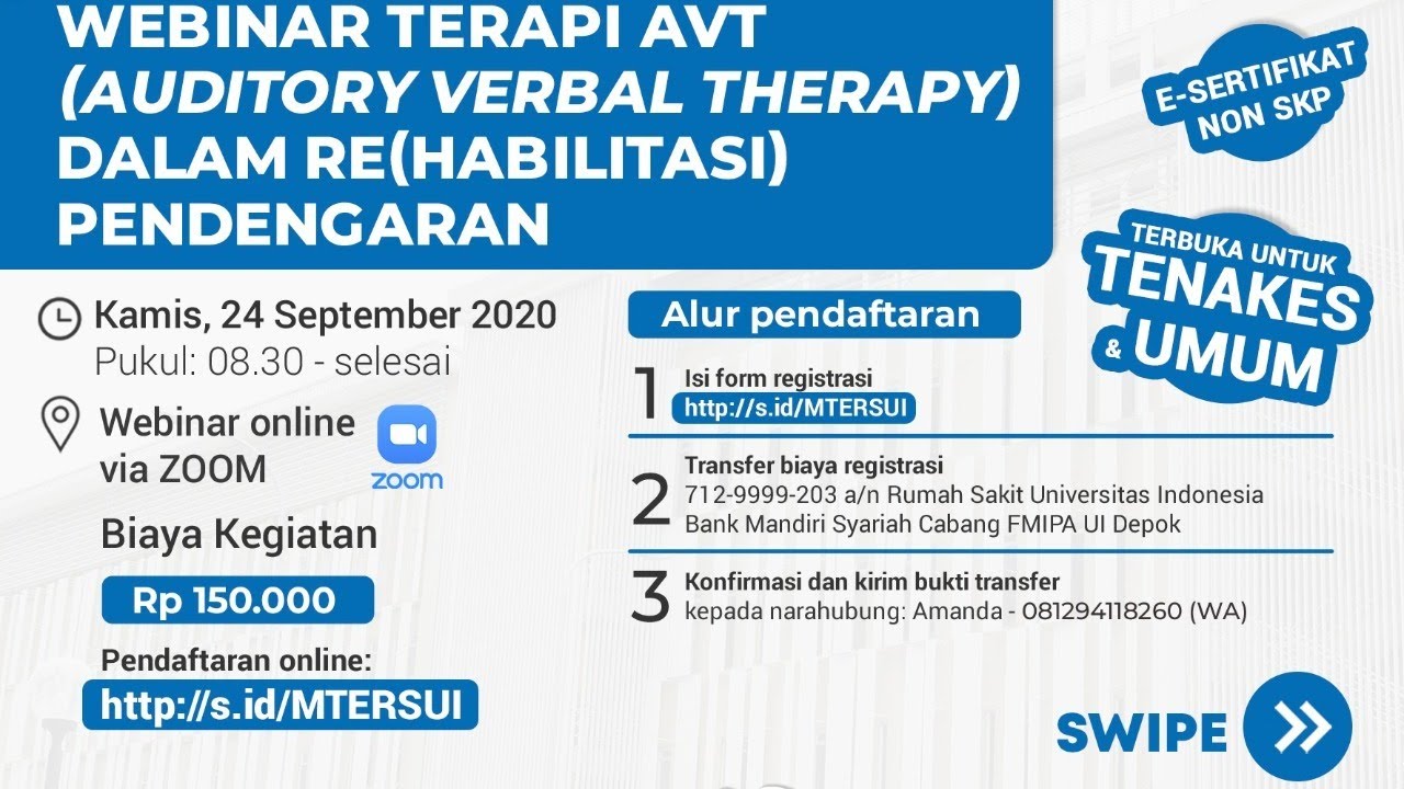Meet The Expert Virtual Terapi AVT (Auditory Verbal Therapy) dalam Re ...