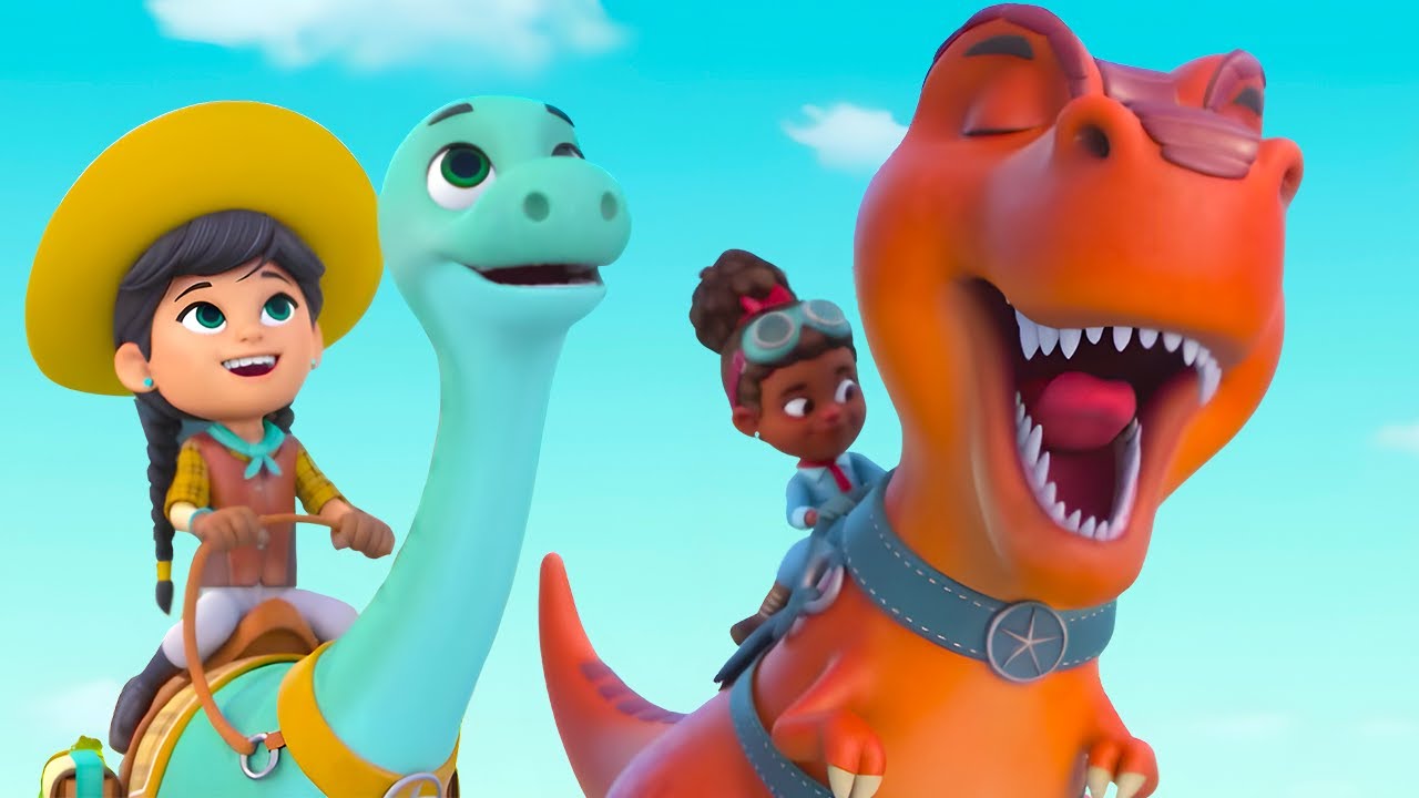 Riding Biscuit The T-Rex! 🦖 | Dino Ranch - YouTube