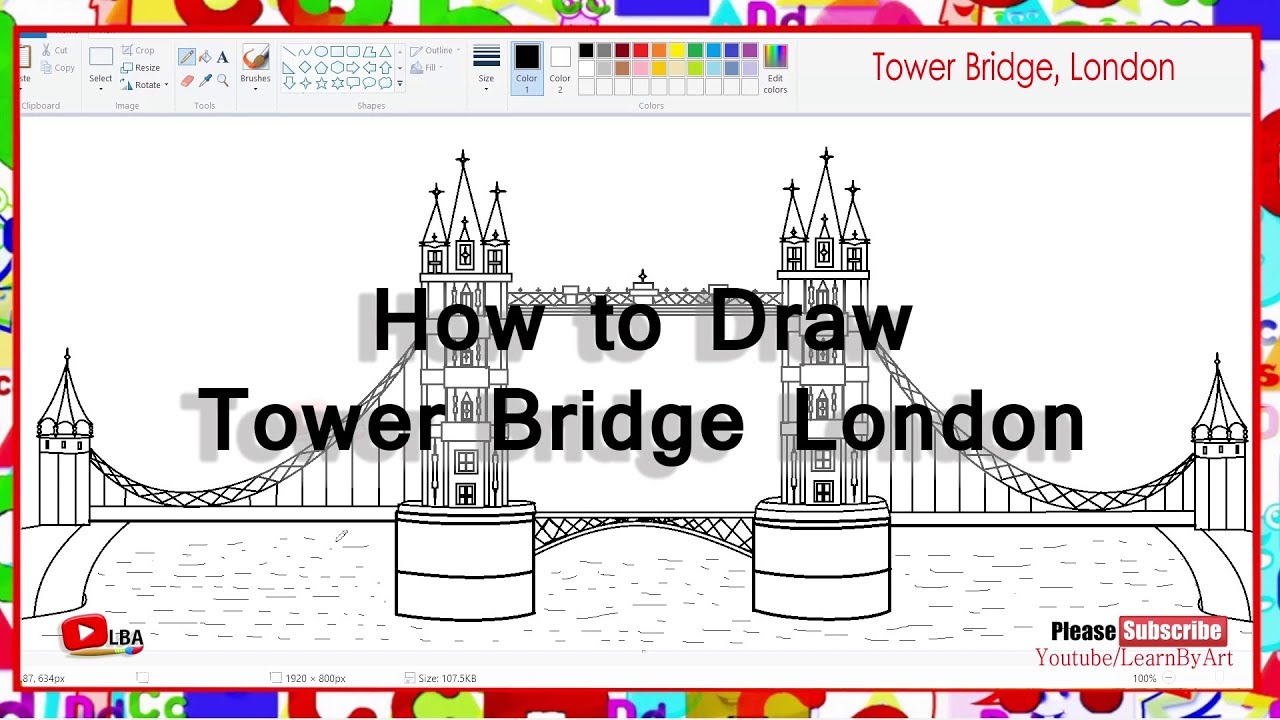 How to draw Tower Bridge of London l LearnByArt - YouTube