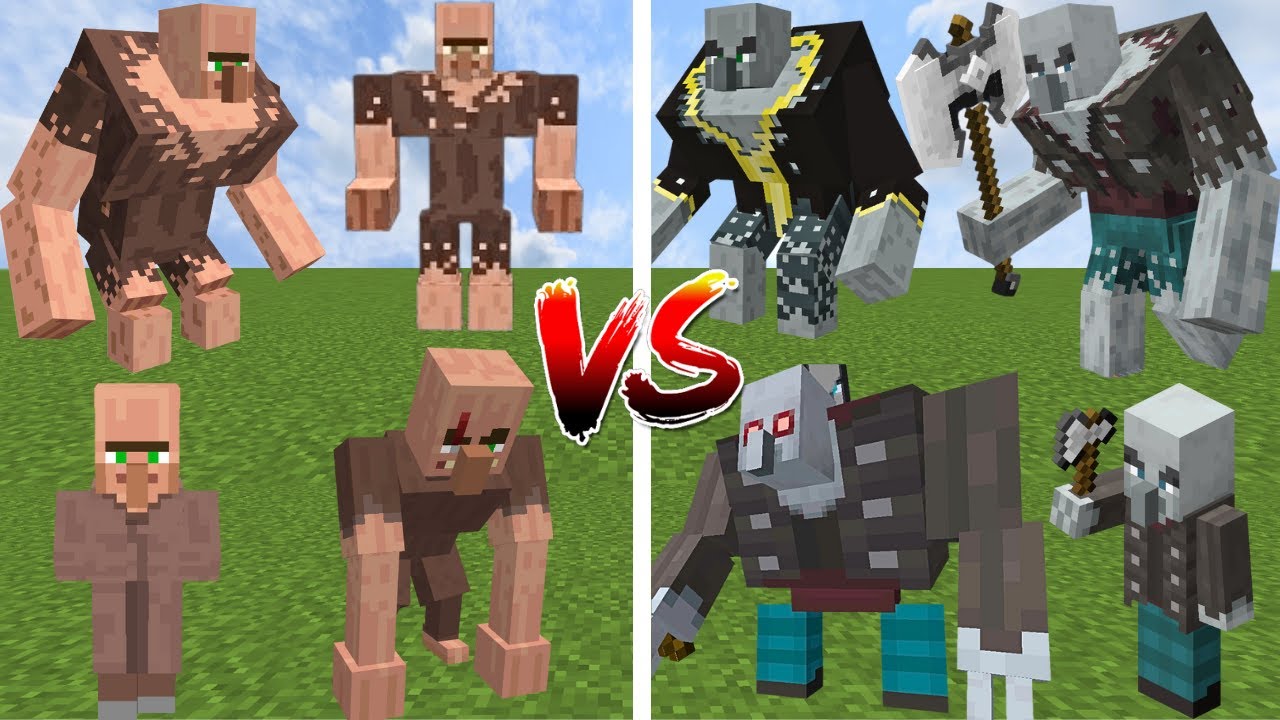 VILLAGER vs ILLAGER AT EVERY AGE | Minecraft Mob Battle - YouTube