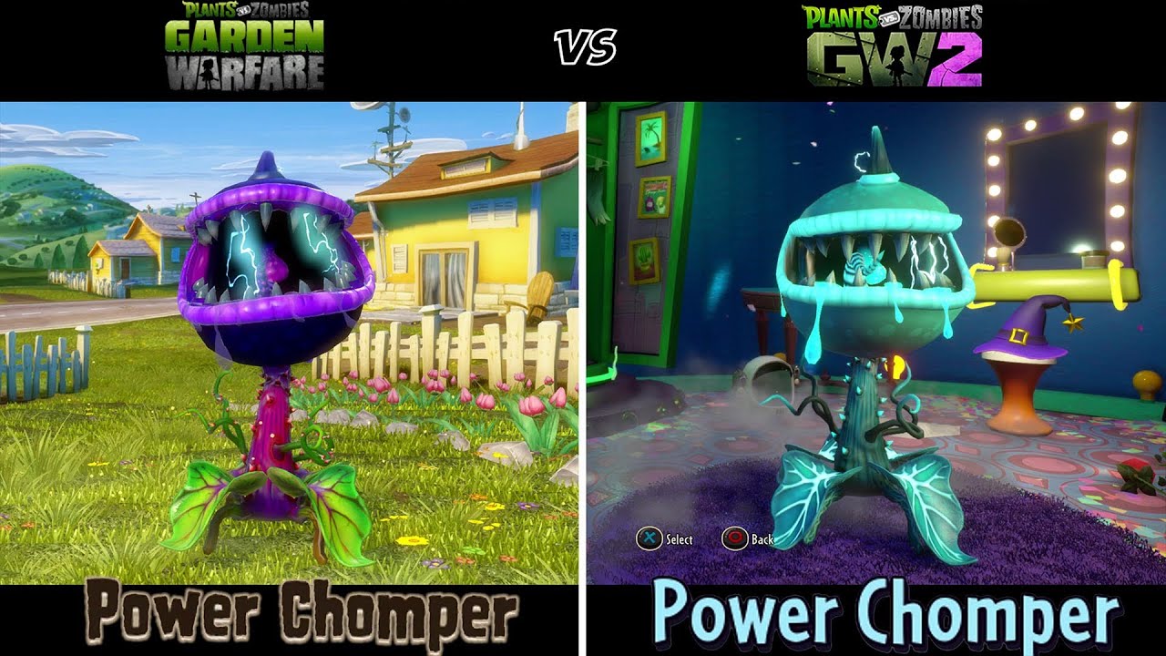 *ALL CHOMPER COMPARISON* - Plants vs Zombies GW / GW2 - YouTube