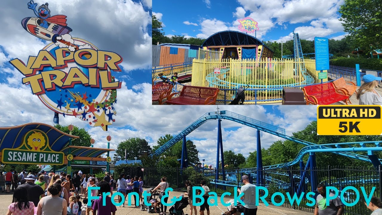 Vapor Trail Fun Vekoma Family Coaster | Front & Back Row POV 5.3K 60fps ...