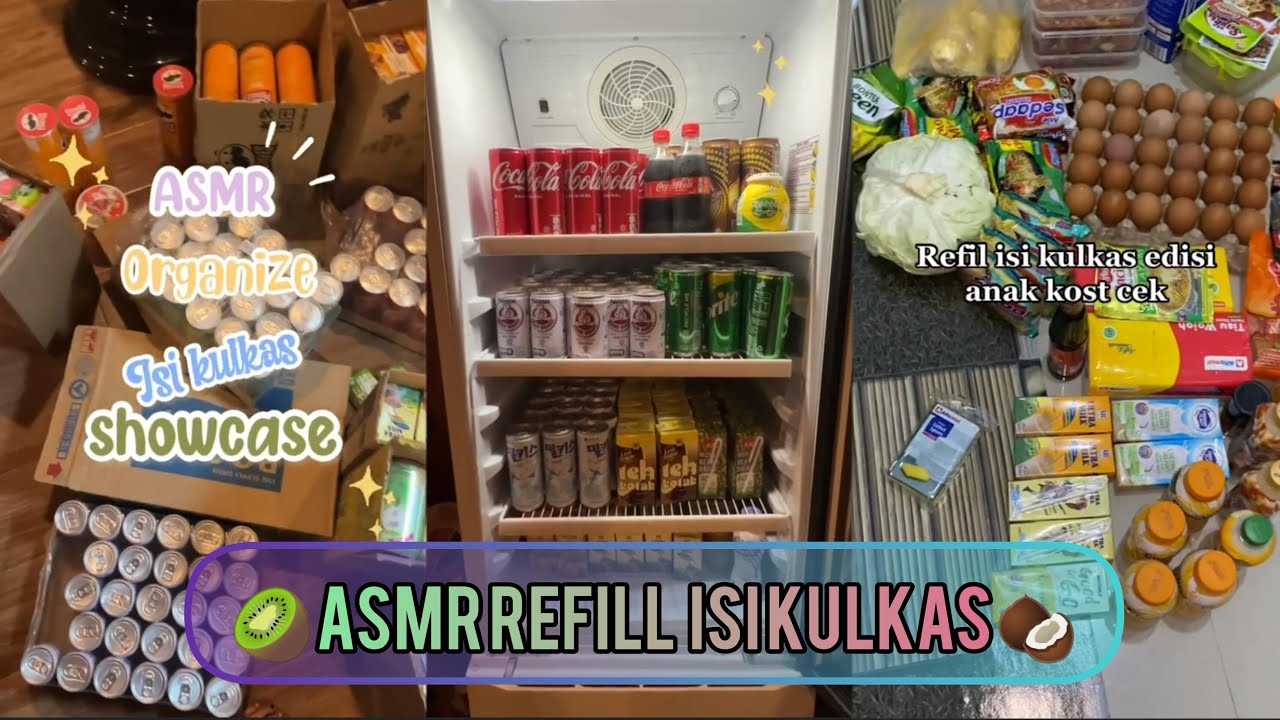 ASMR Restock and Refill Isi Kulkas 🥪🍕//part 31 - YouTube