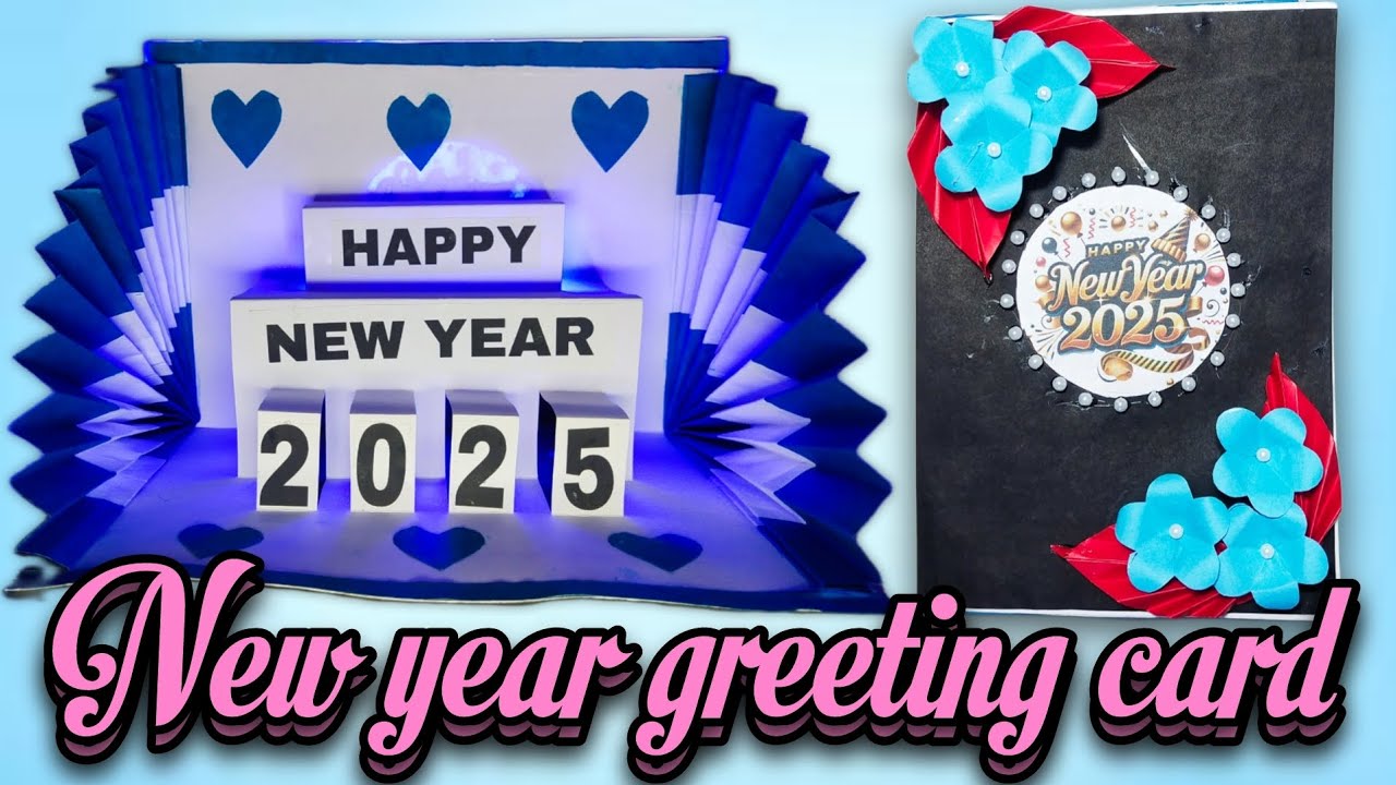 Happy new year greeting card 2025/hand making greeting card #diy # ...