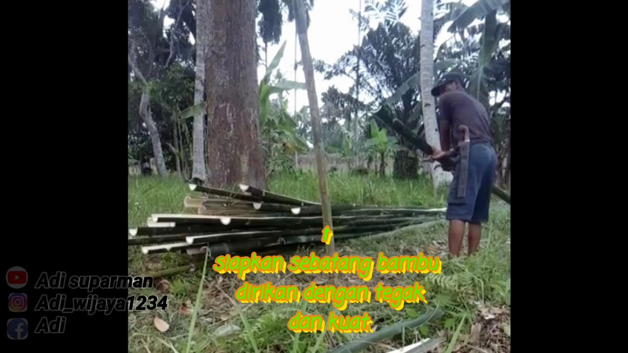 Cara manual membelah/memotong bambu dengan mudah dan cepat. - YouTube