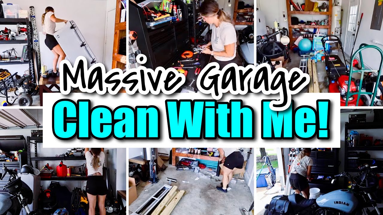 GARAGE CLEAN OUT & ORGANIZE | DECLUTTER & ORGANIZE | CLEANING ...