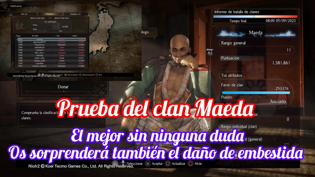 Nioh 2 "Guía clanes" Veamos cual gana por excelencia? Segunda parte ...